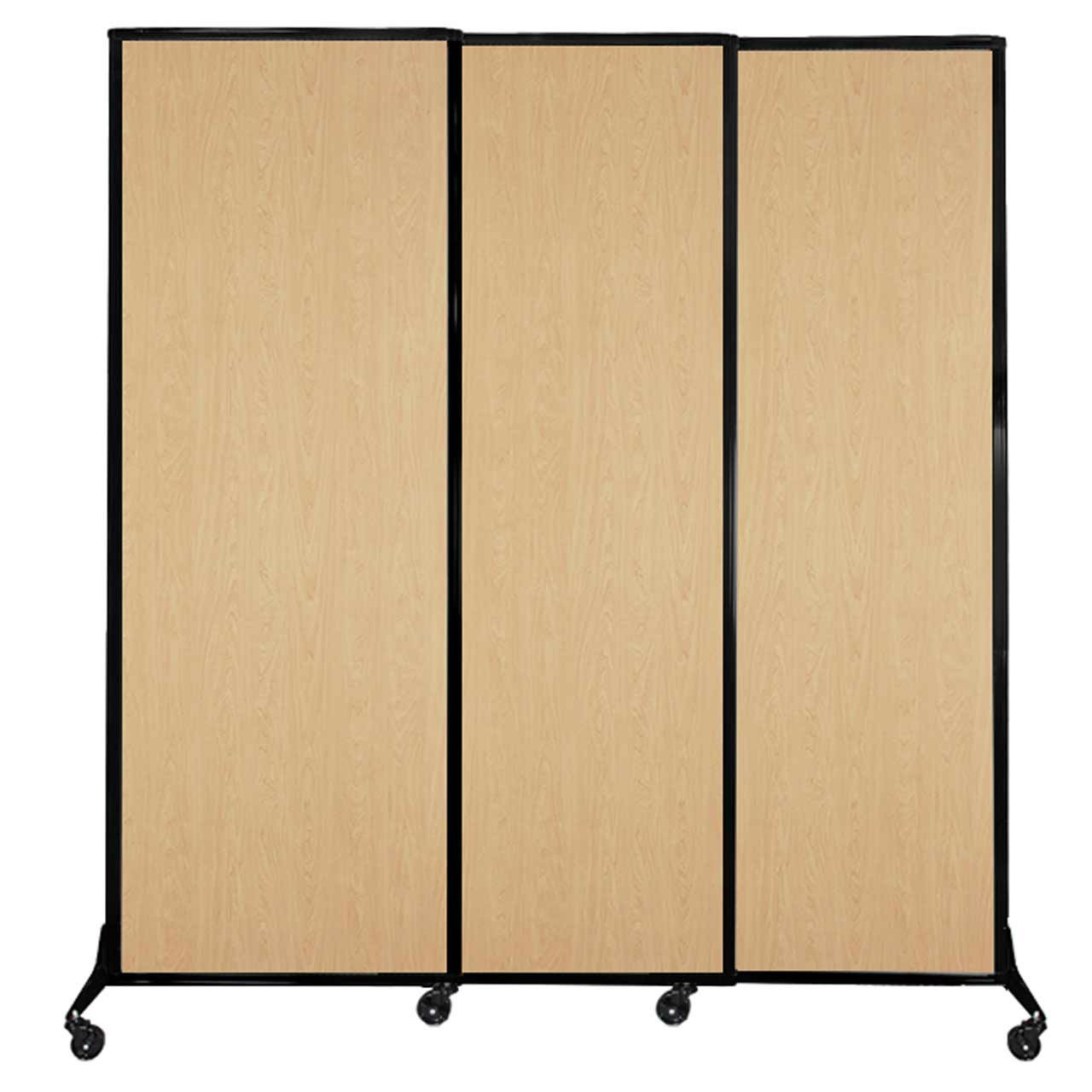 Versare 7'4" Tall Wood Grain Quickwall Sliding Portable Partition | Wayfair