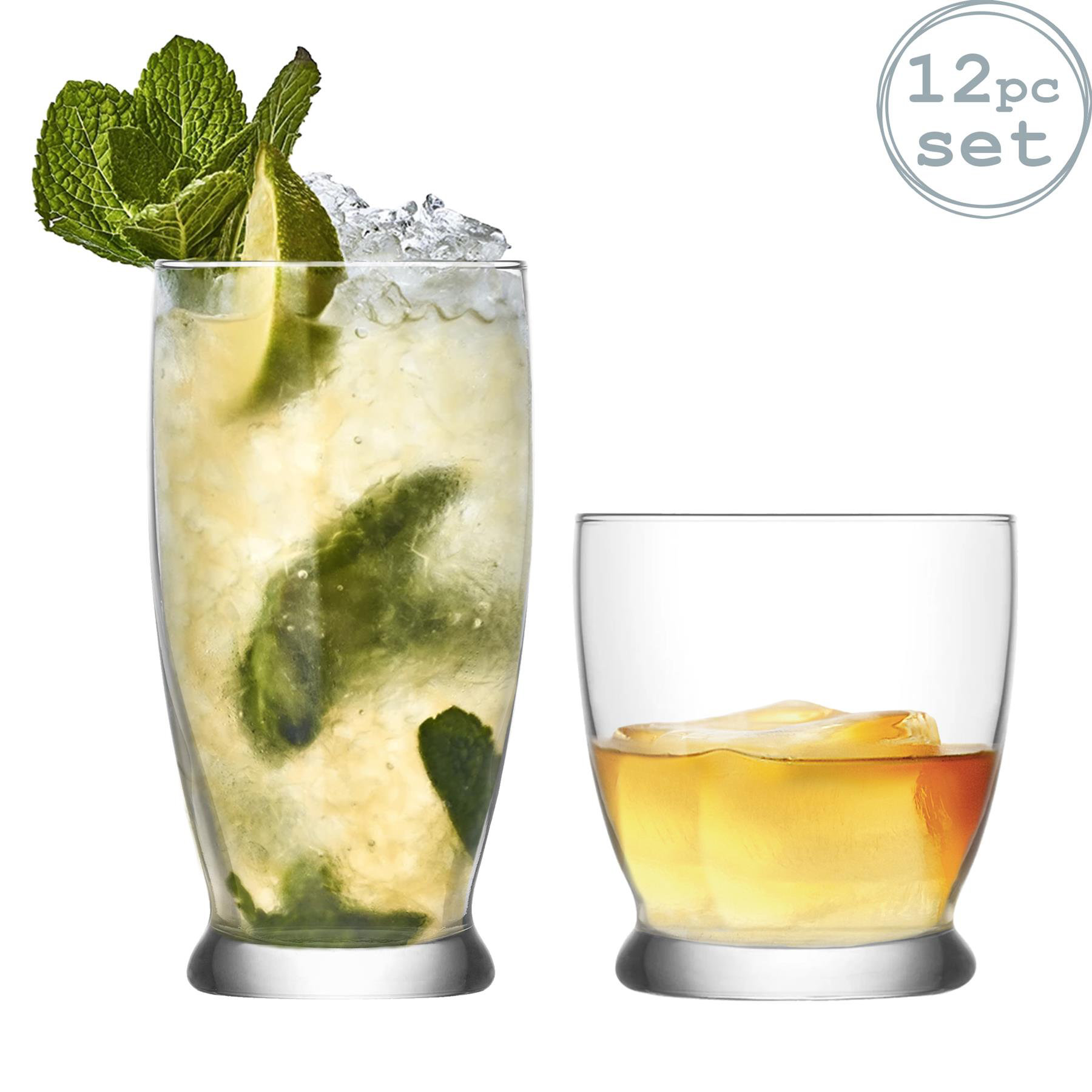 LAV 12 - Piece 350ml Glass Assorted Glassware Set | Wayfair.co.uk
