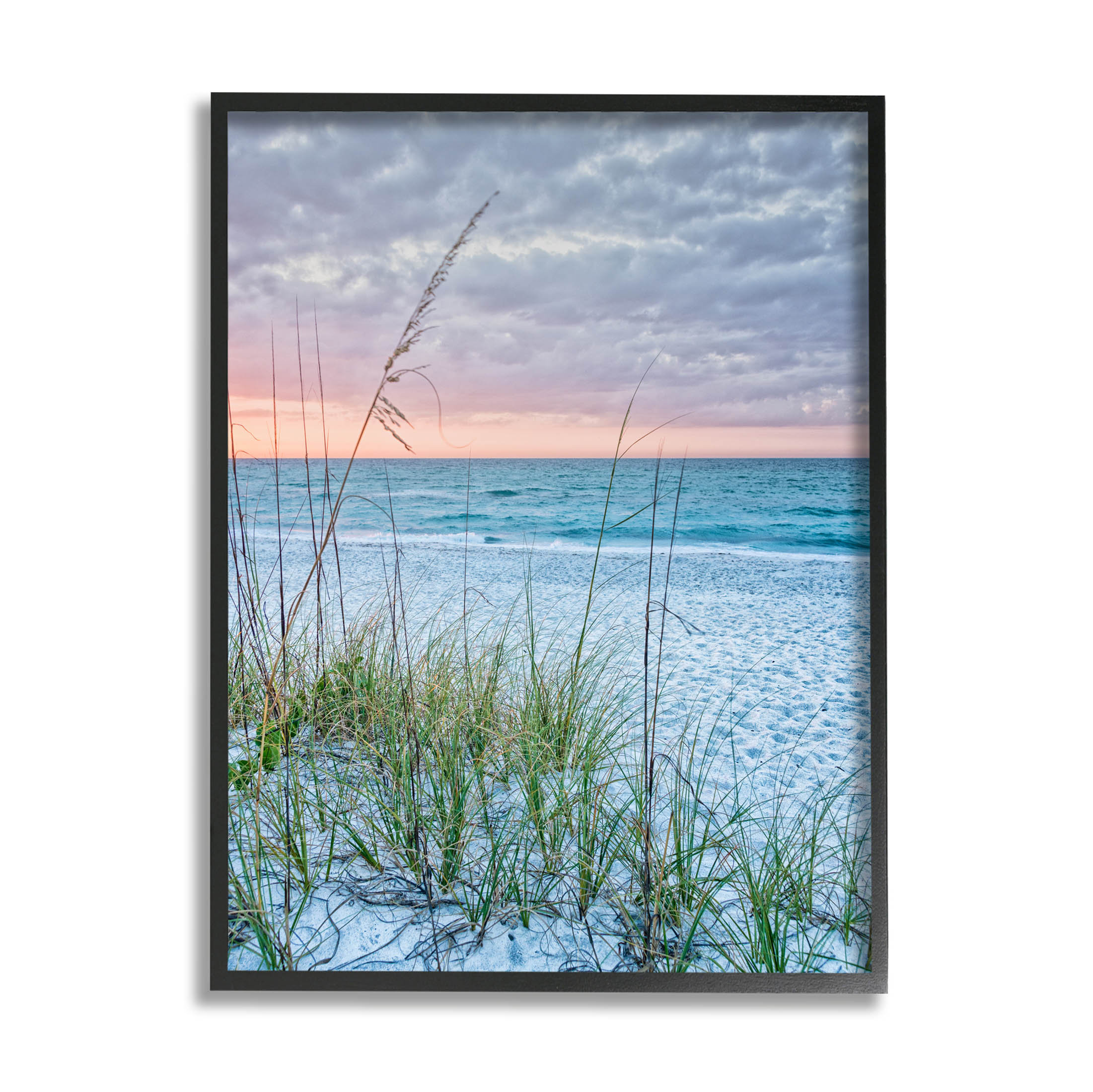 Stupell Industries Coastal Sea Grass Sprigs Beach Shore Giclee ...