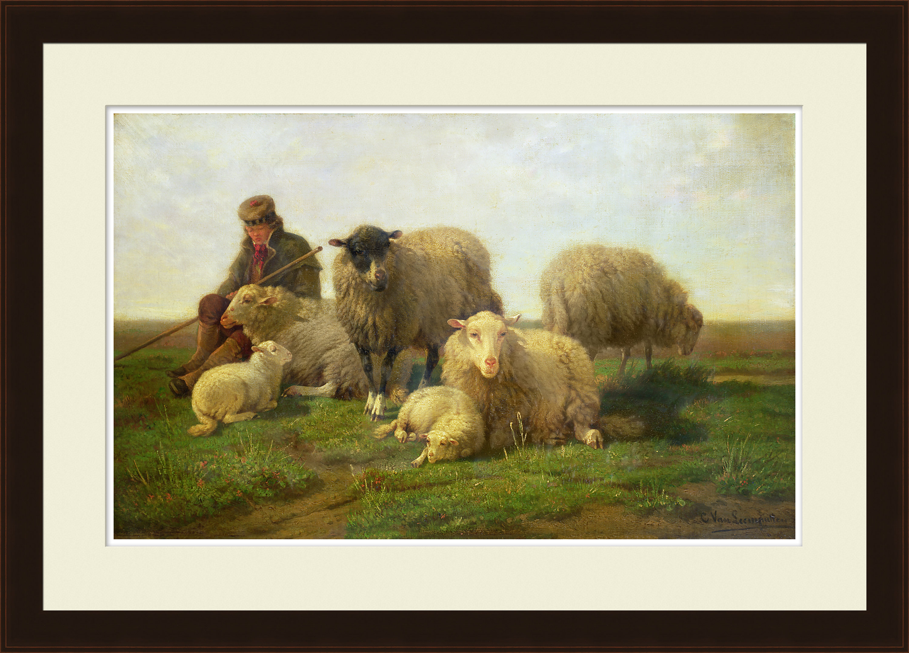 Charlton Home® 'A Family of Sheep' - Picture Frame Graphic Art Print on ...