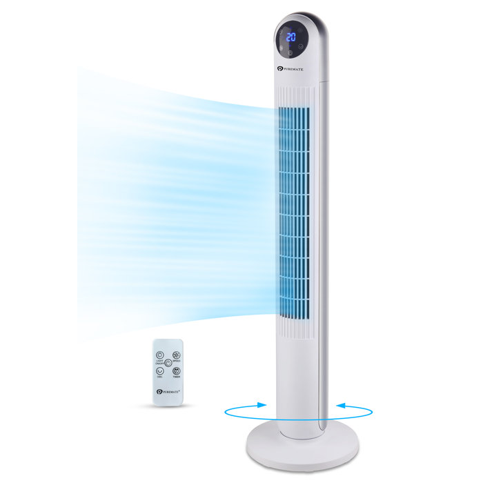 PureMate 43 inch Tower Fan with Oscillation, Portable Cooling Tower Fan ...