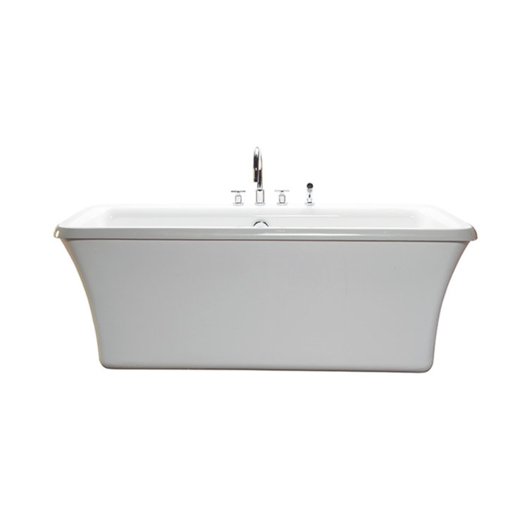 MTI Baths 66" x 36" Freestanding Soaking Acrylic Bathtub | Wayfair