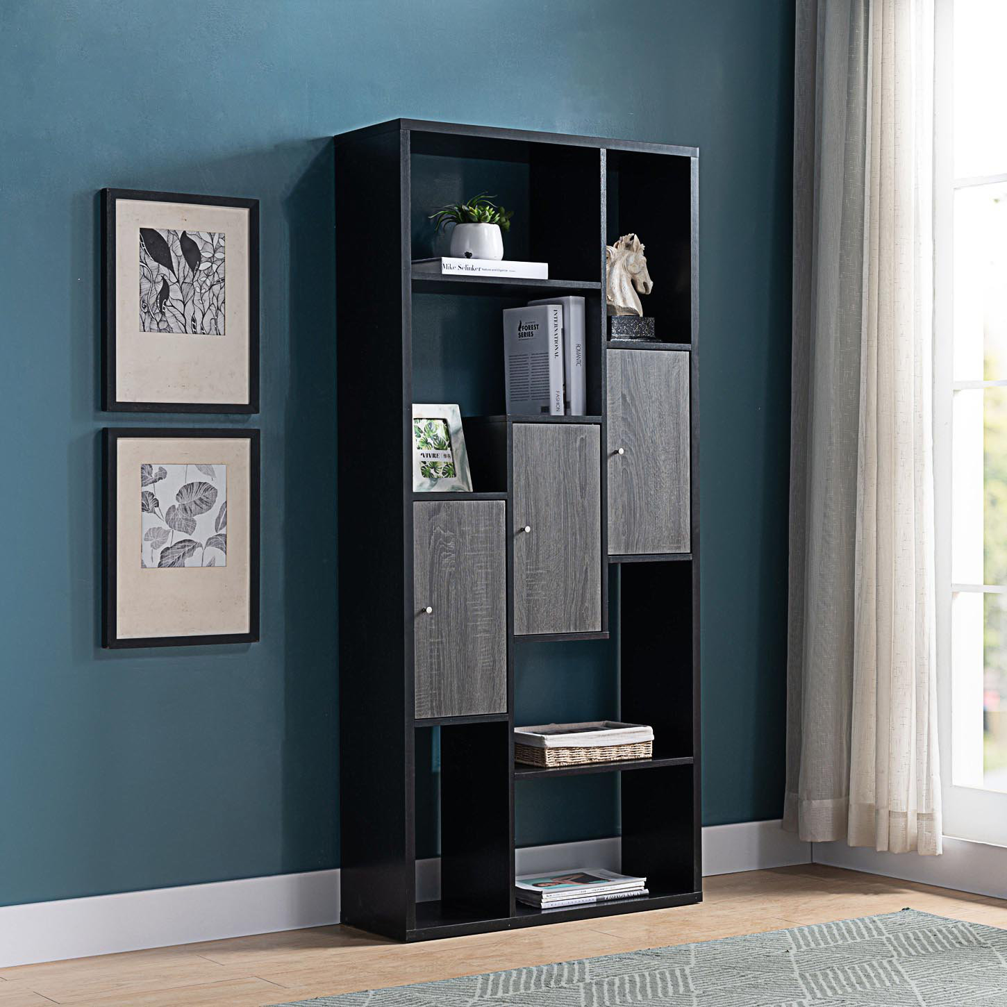 George Oliver Modern Bookcase, Display Storage Cabinet | Wayfair