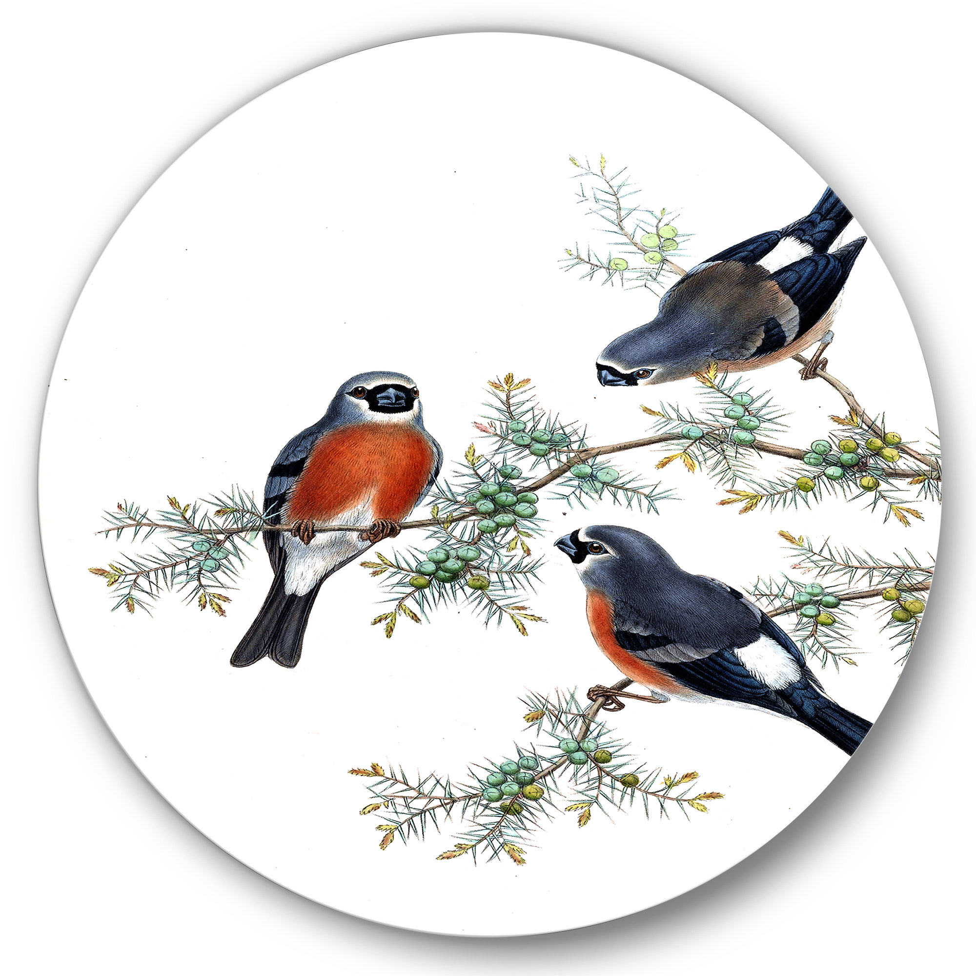 East Urban Home Vinage Countryside Animals V - Farmhouse Metal Circle ...