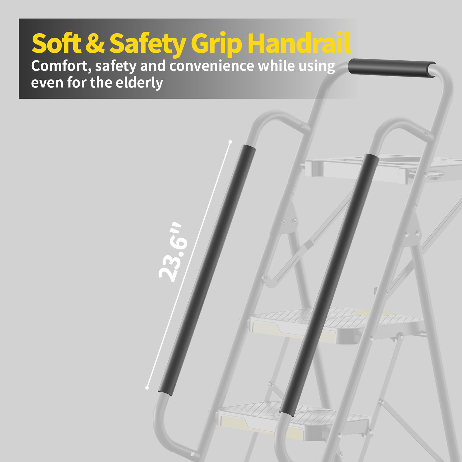 WFX Utility™ Heavy Duty 5-Step Ladder, Metal, 800Lbs Load Capacity ...