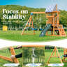 ROBUD Wooden Swing Set with Slide and 2 Swing(s) & Reviews | Wayfair