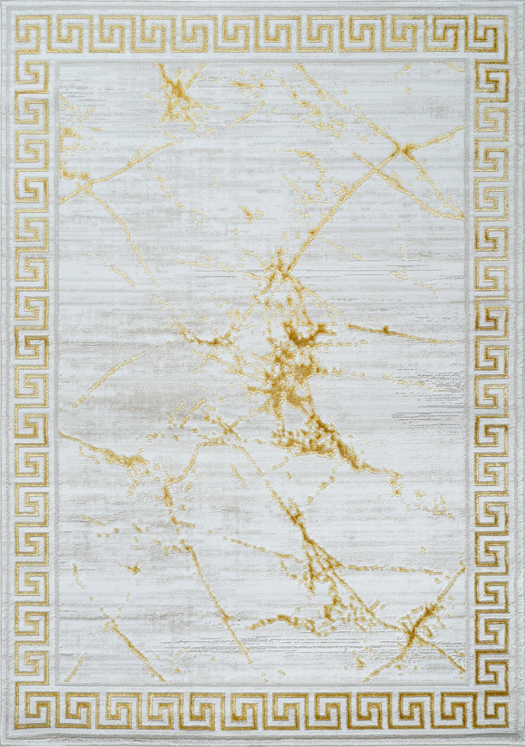 Wrought Studio™ Area Rugs Marble Cream Gold Carpet Modern Abstract Rug ...