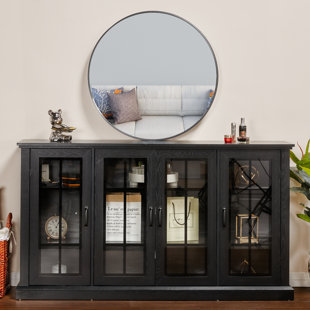 Glass Doors Sideboards & Buffets You'll Love | Wayfair
