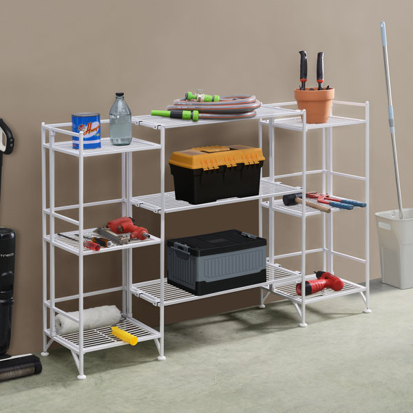 Rebrilliant Bjartmar Metal Shelving Unit with 3 Standard Extension ...