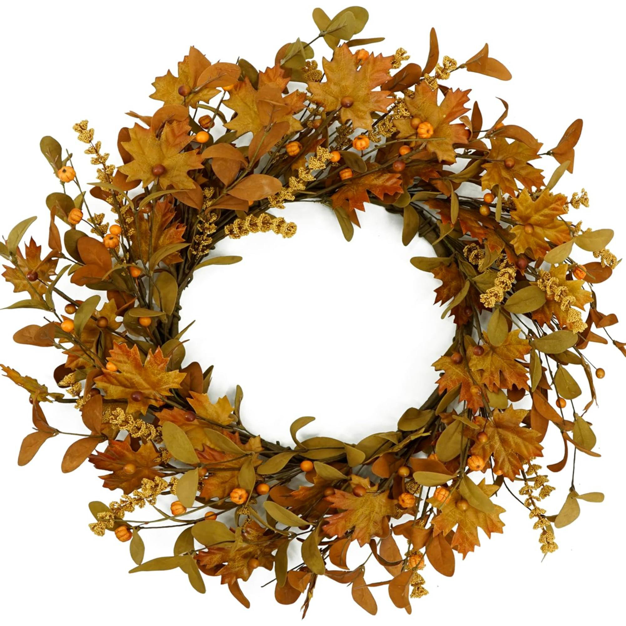 House of Hampton® Artificial Fall Wreaths For Front Door Autumn Door ...
