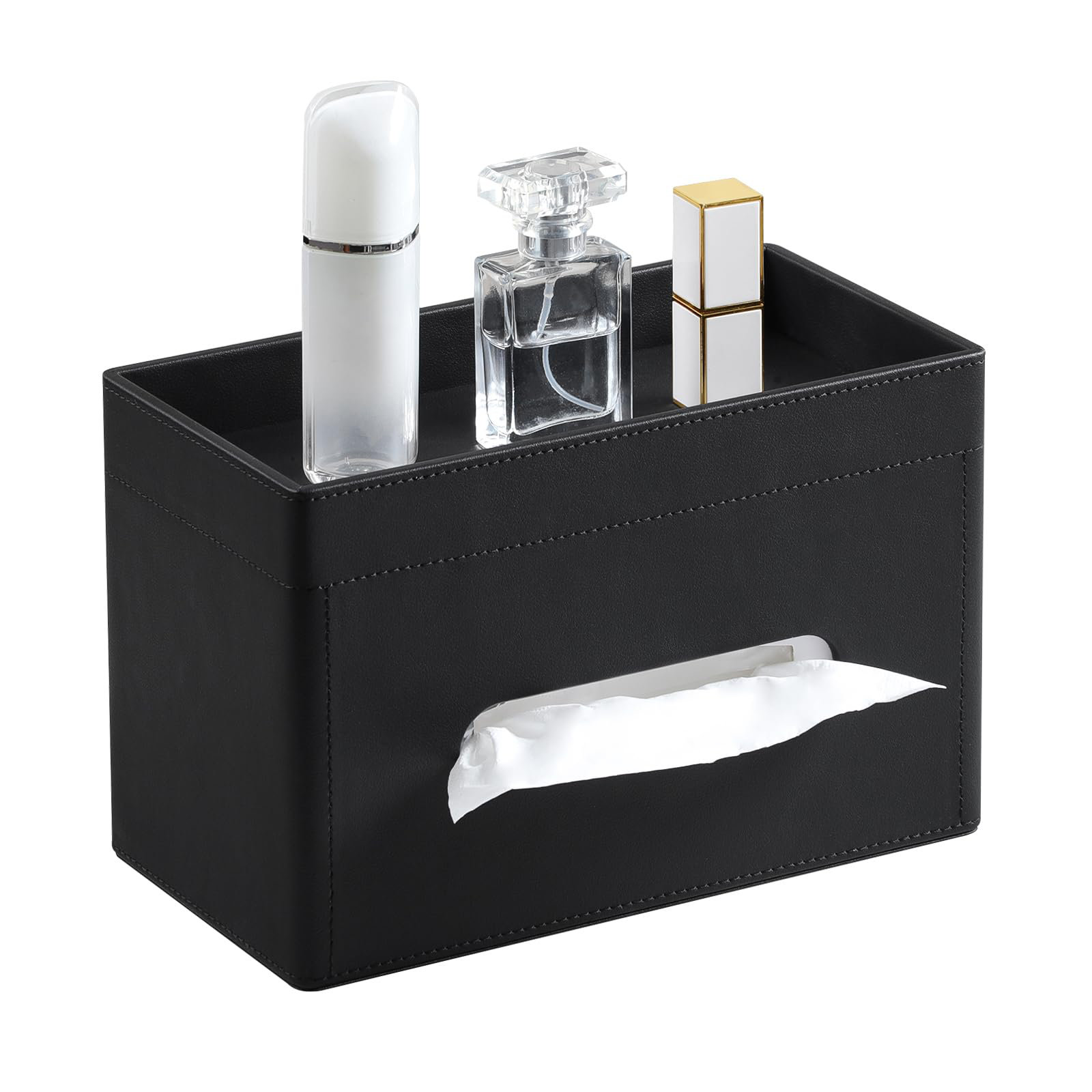Dakota Fields PU Leather Tissue Box Holder With Storage Tray ...