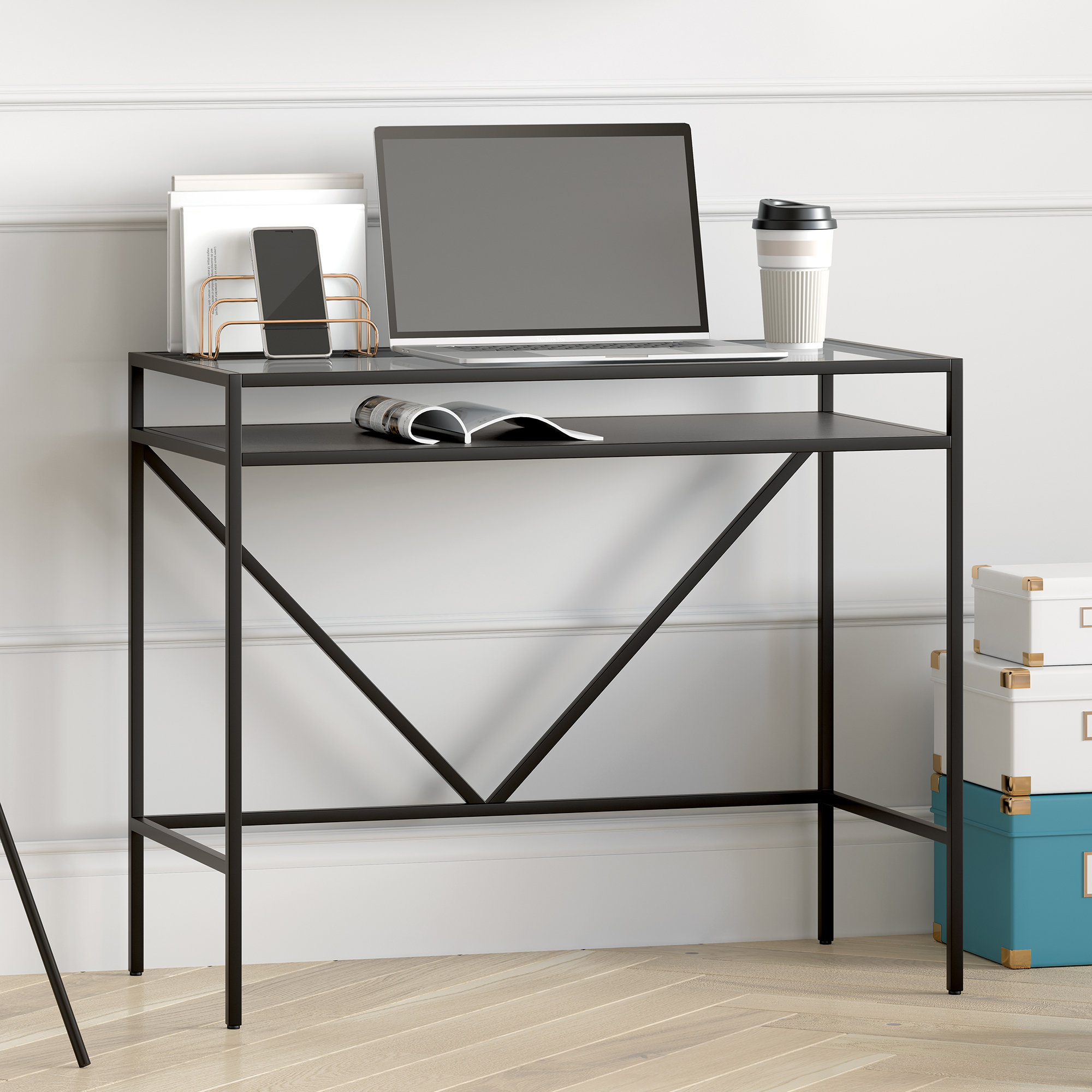 AllModern Duran Glass Desk & Reviews - Wayfair Canada