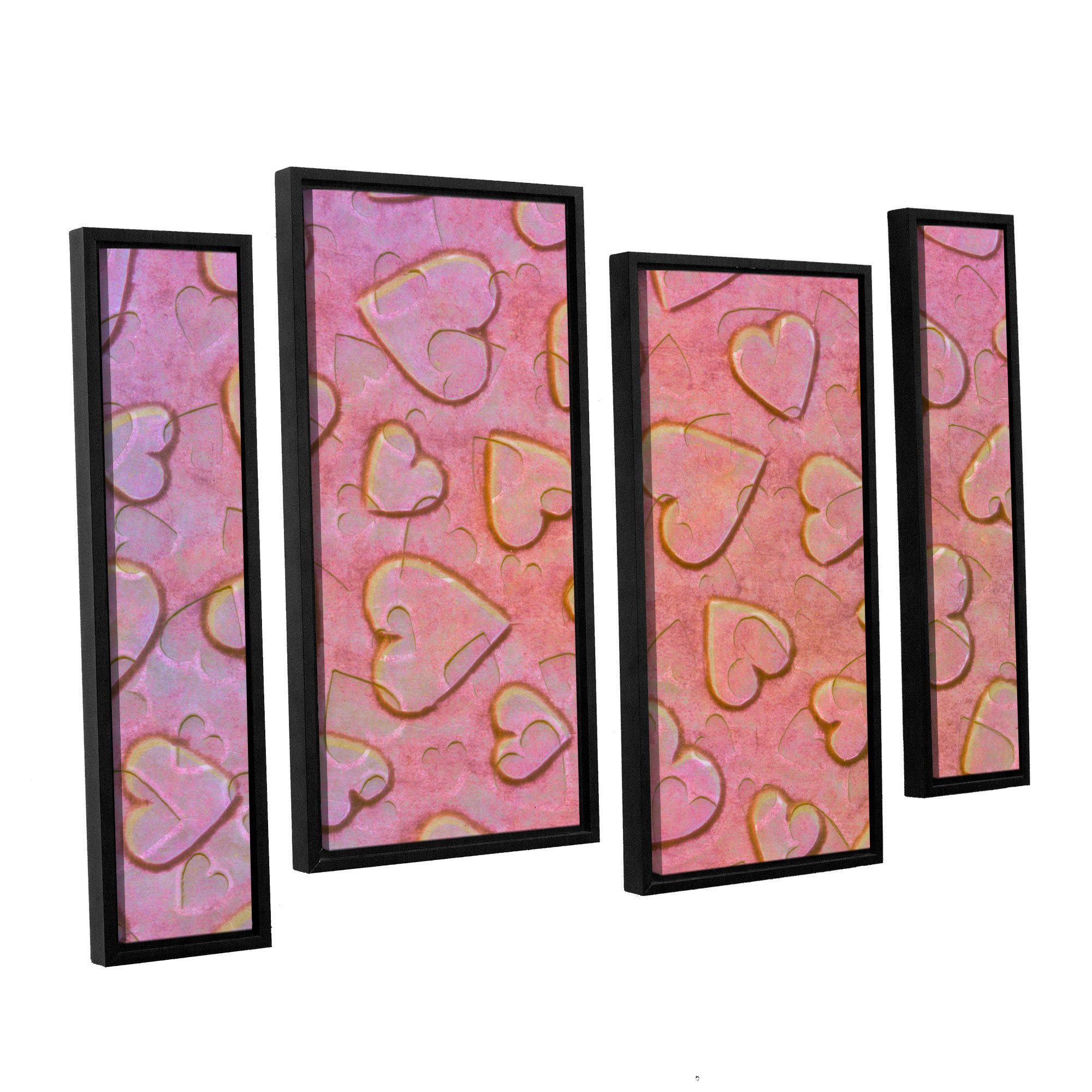 Isabelle & Max™ Lenny Single Heart - 4 Piece Graphic Art Set on Canvas ...