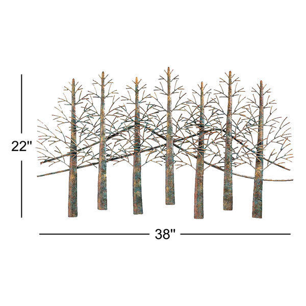 Wind & Weather Trees and Mountains Handmade Metal Indoor and Outdoor ...