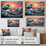Highland Dunes Japanese sunset waves of Kanagawa 5 - Japan Art Canvas ...
