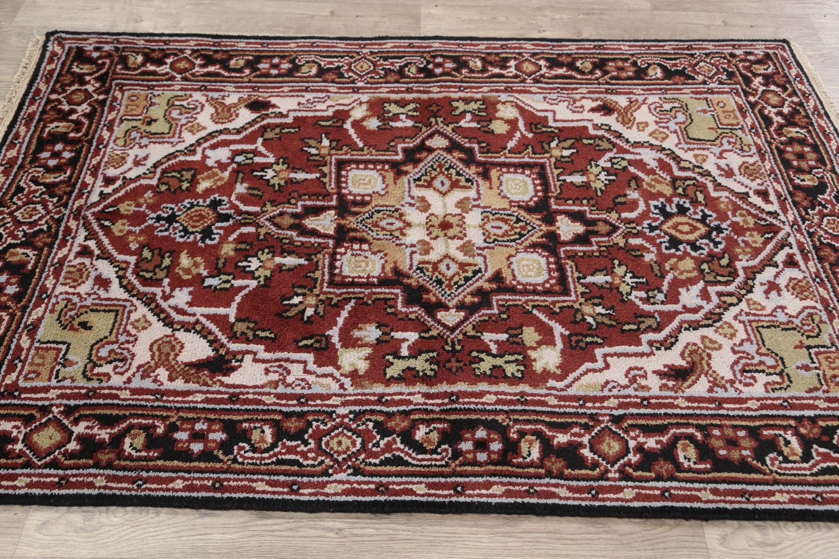 Isabelline Geometric Traditional Oriental Area Rug 4x6 | Wayfair