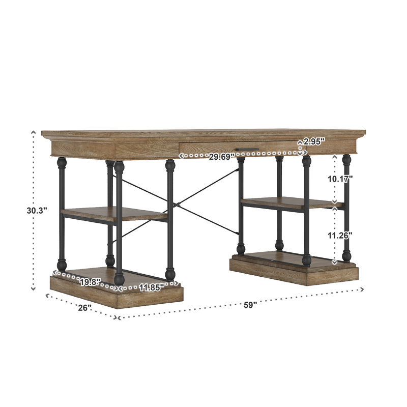 Greyleigh™ Kyler 59'' Desk & Reviews | Wayfair
