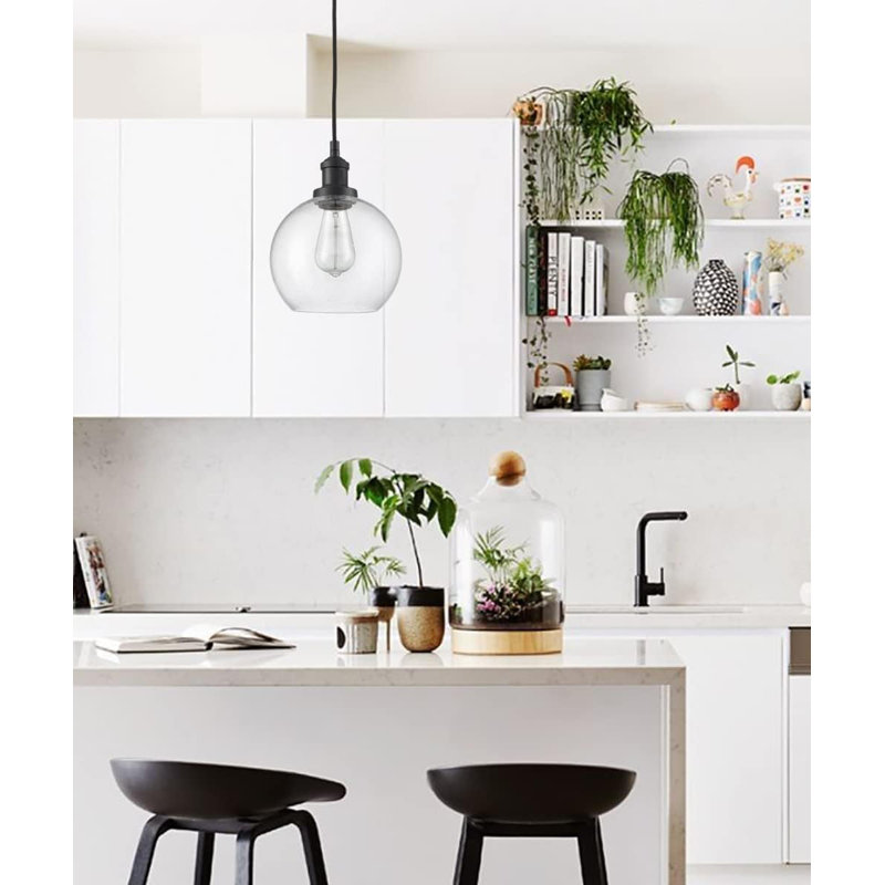 Breakwater Bay Alezzi 1 - Light Black Sphere Pendant | Wayfair