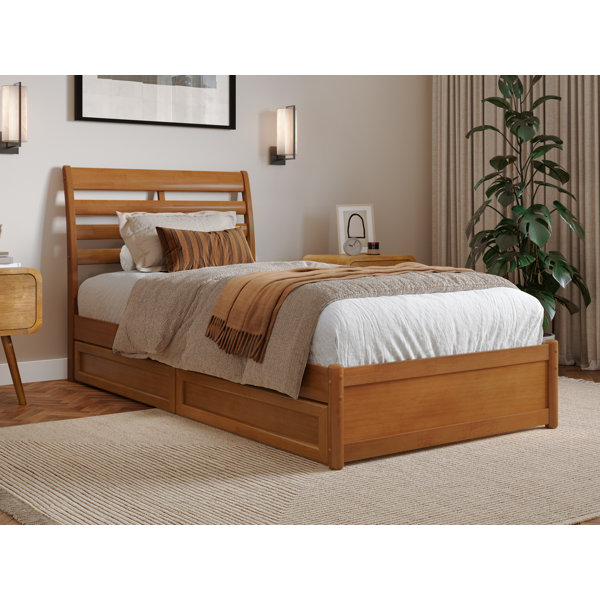 Red Barrel Studio® Lamareon Solid Wood Storage Platform Bed with ...