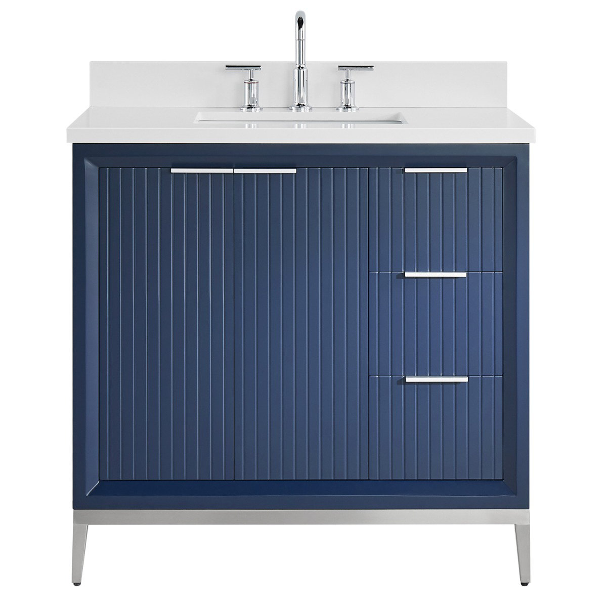 TileBar Bungalow 36" Freestanding Standard Single Bathroom Vanity with ...