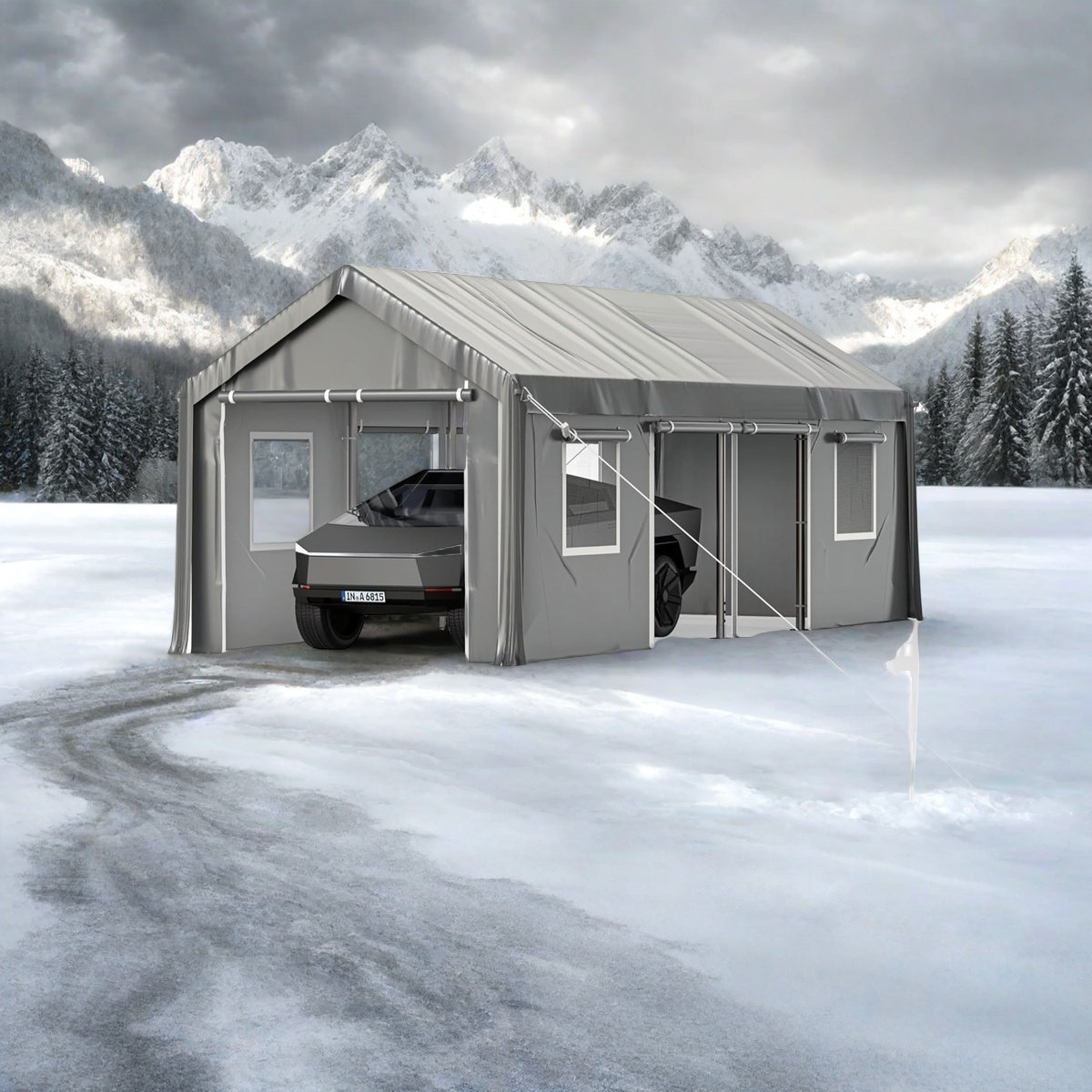 Yesurprise Portable Garage, With Heavy Duty Car Port Canopy,large ...
