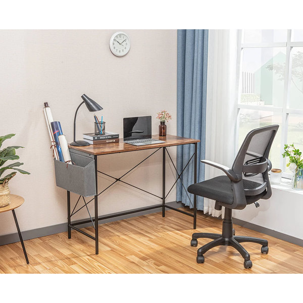 17 Stories Sturdy desk, Modern work table, solid wood office desk ...