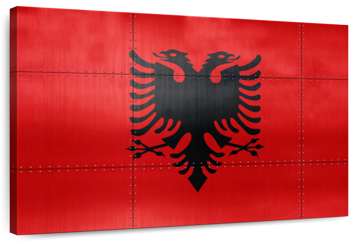 Ebern Designs Borges Metalwork Albania Flag - Wayfair Canada
