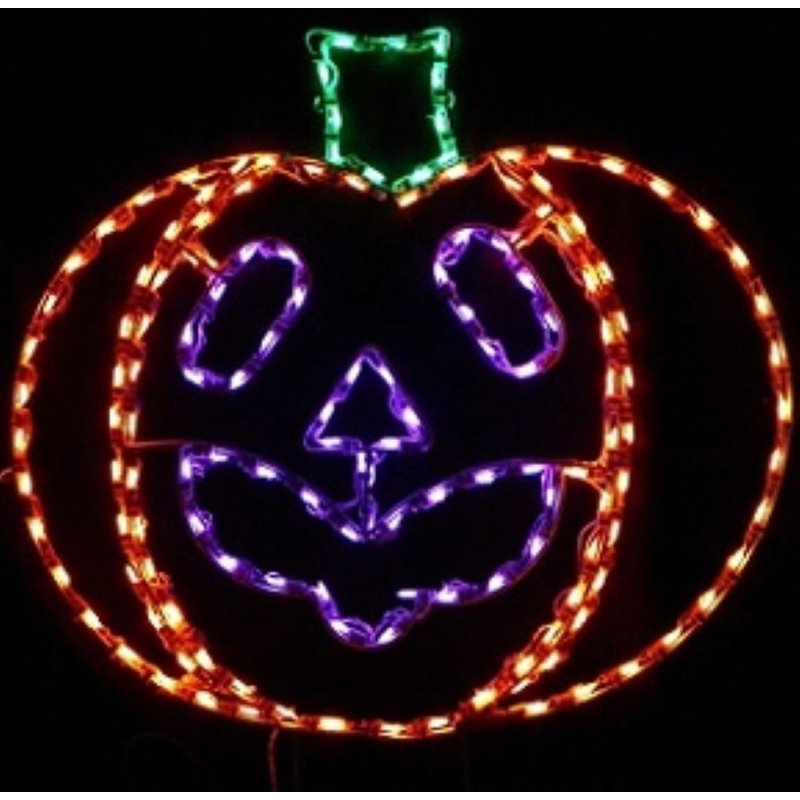 Lori's Lighted D'Lites Pumpkin with Face Halloween Holiday Lighted ...