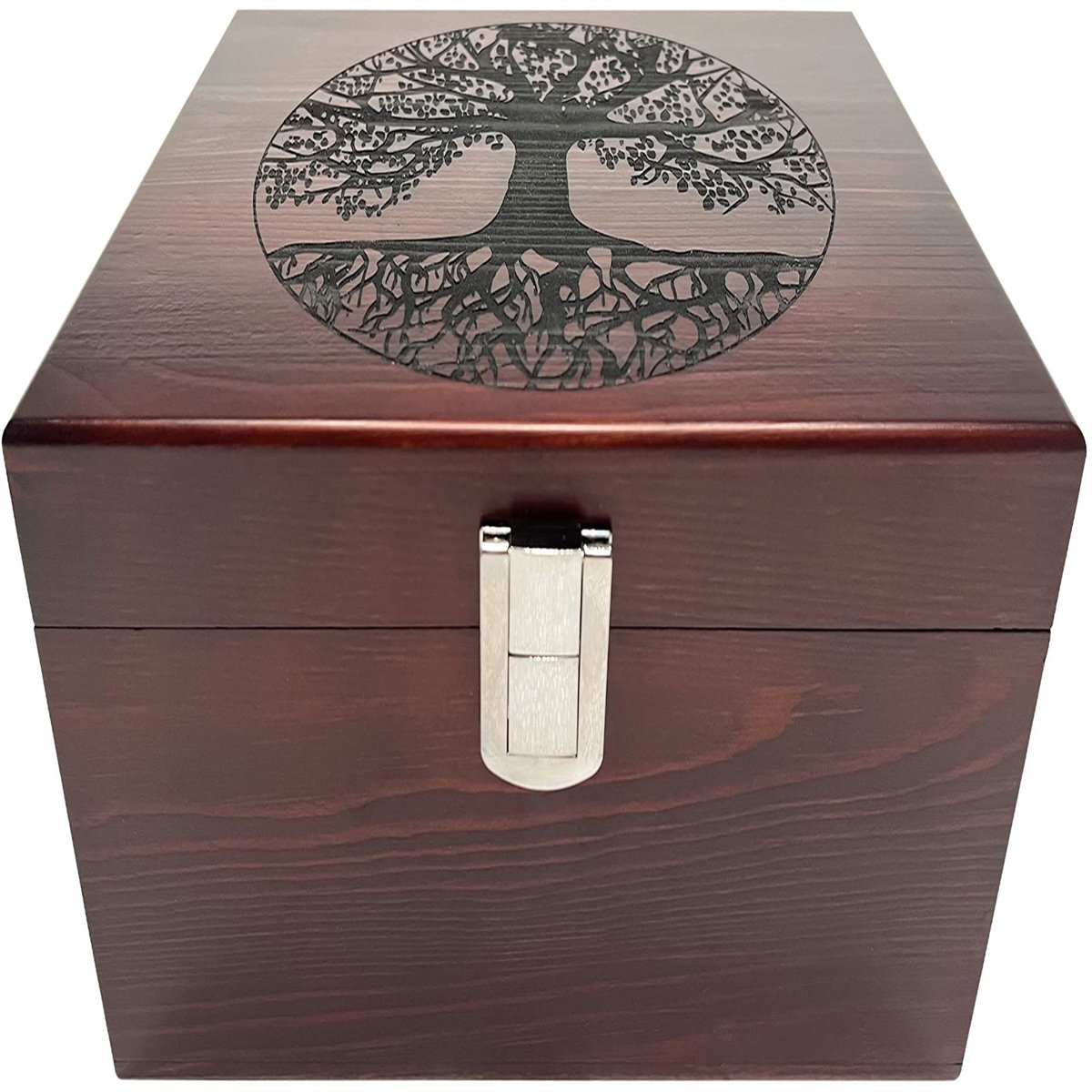 Red Barrel Studio® Tree Of Life Large Wooden Decorative Box - Wooden ...