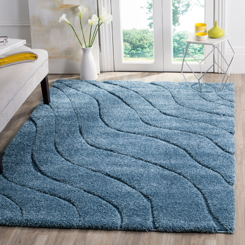 Wade Logan® Ashal Abstract Blue Area Rug & Reviews | Wayfair