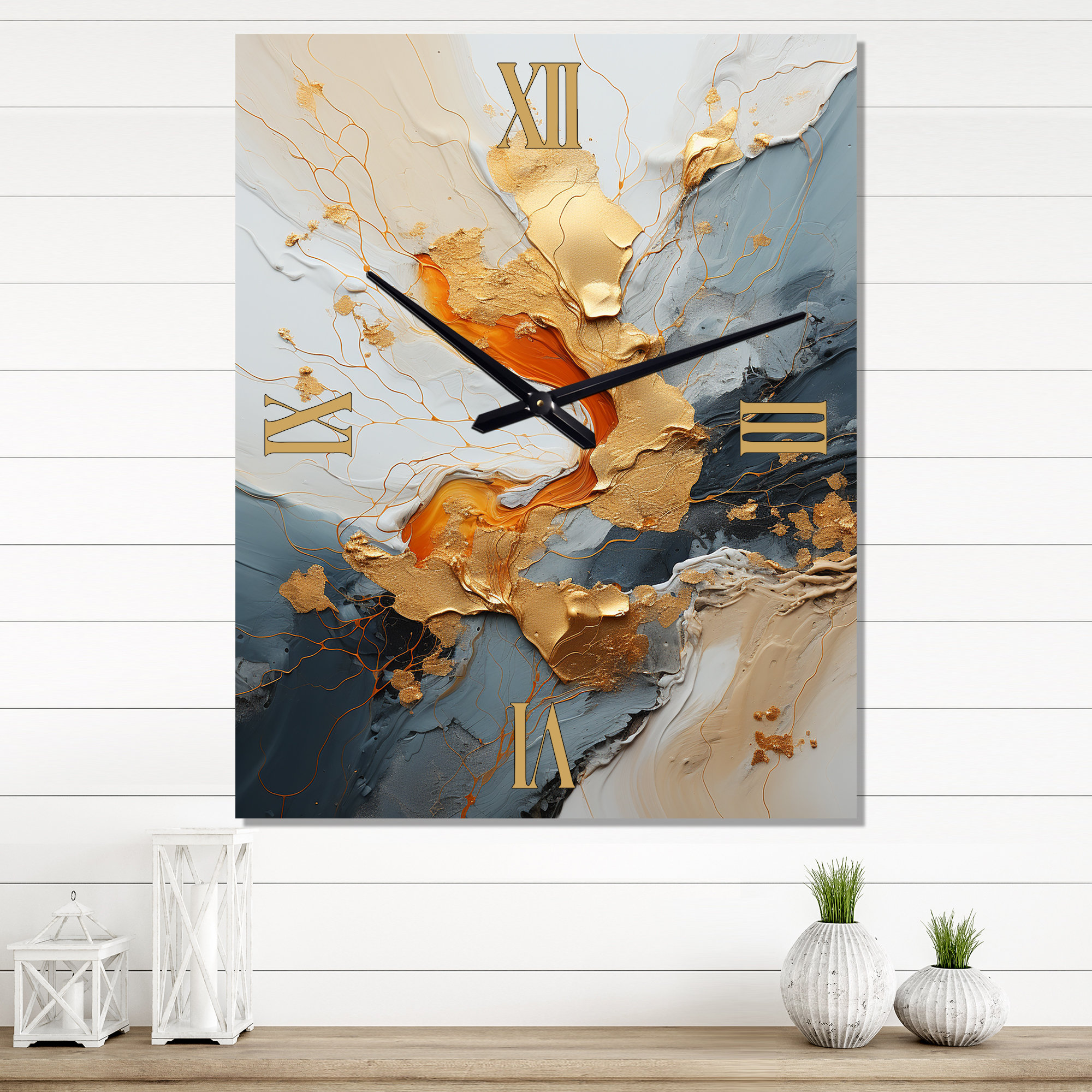 East Urban Home Pasko - Abstract Painting Modern Wall Clock | Wayfair