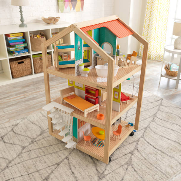 Melissa & Doug 19 Piece Hi-Rise Dollhouse Set & Reviews | Wayfair