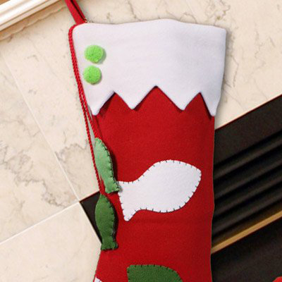 ZAALBA Custom Christmas Stocking with Personalized Fish Design | Wayfair