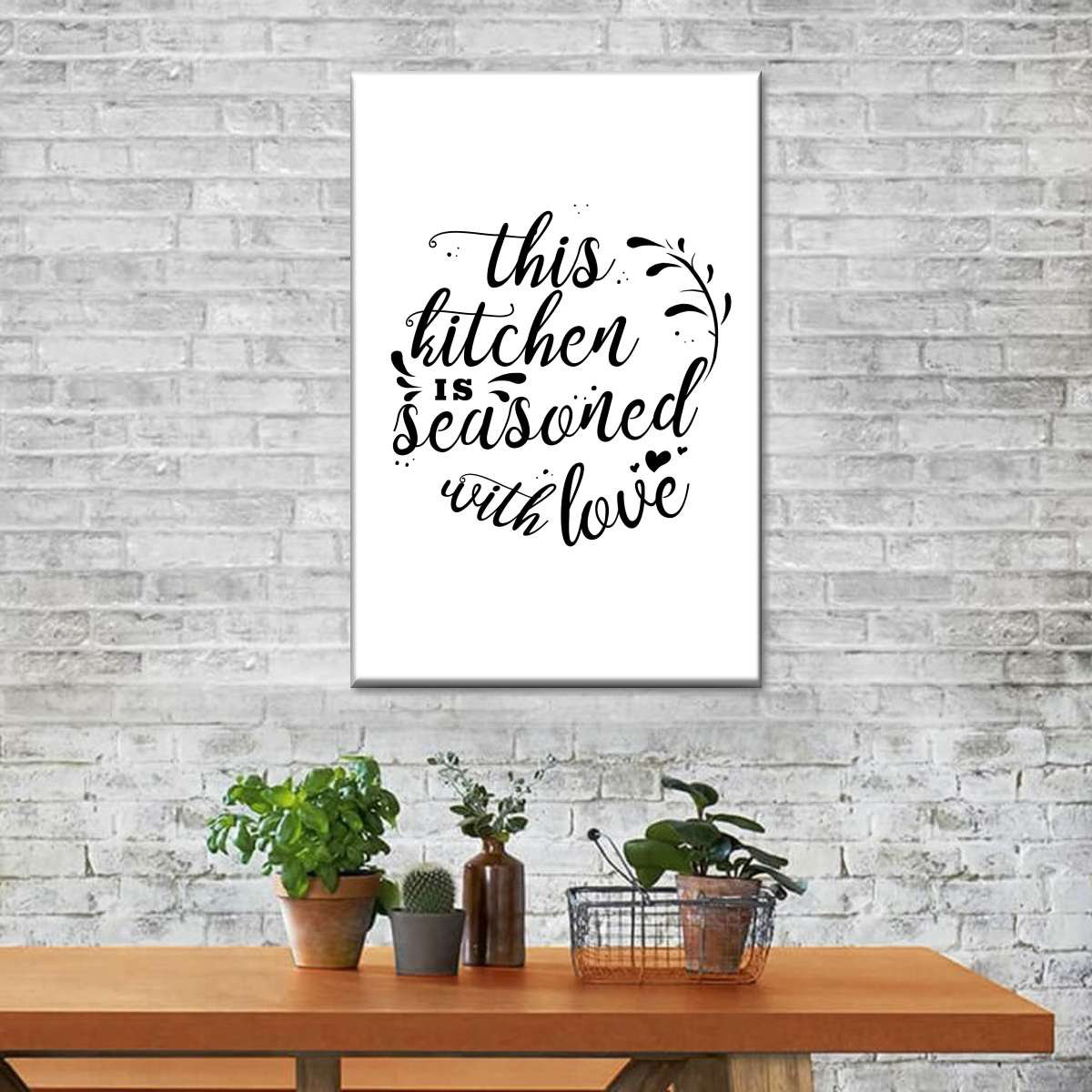Trinx Kitchen Seasoned With Love Canvas Print On Canvas Print | Wayfair