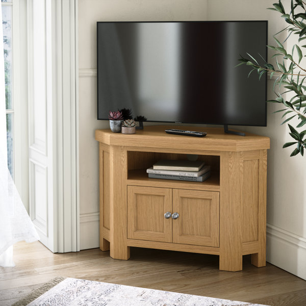 Union Rustic Murphys Oak Corner TV Unit | Wayfair.co.uk
