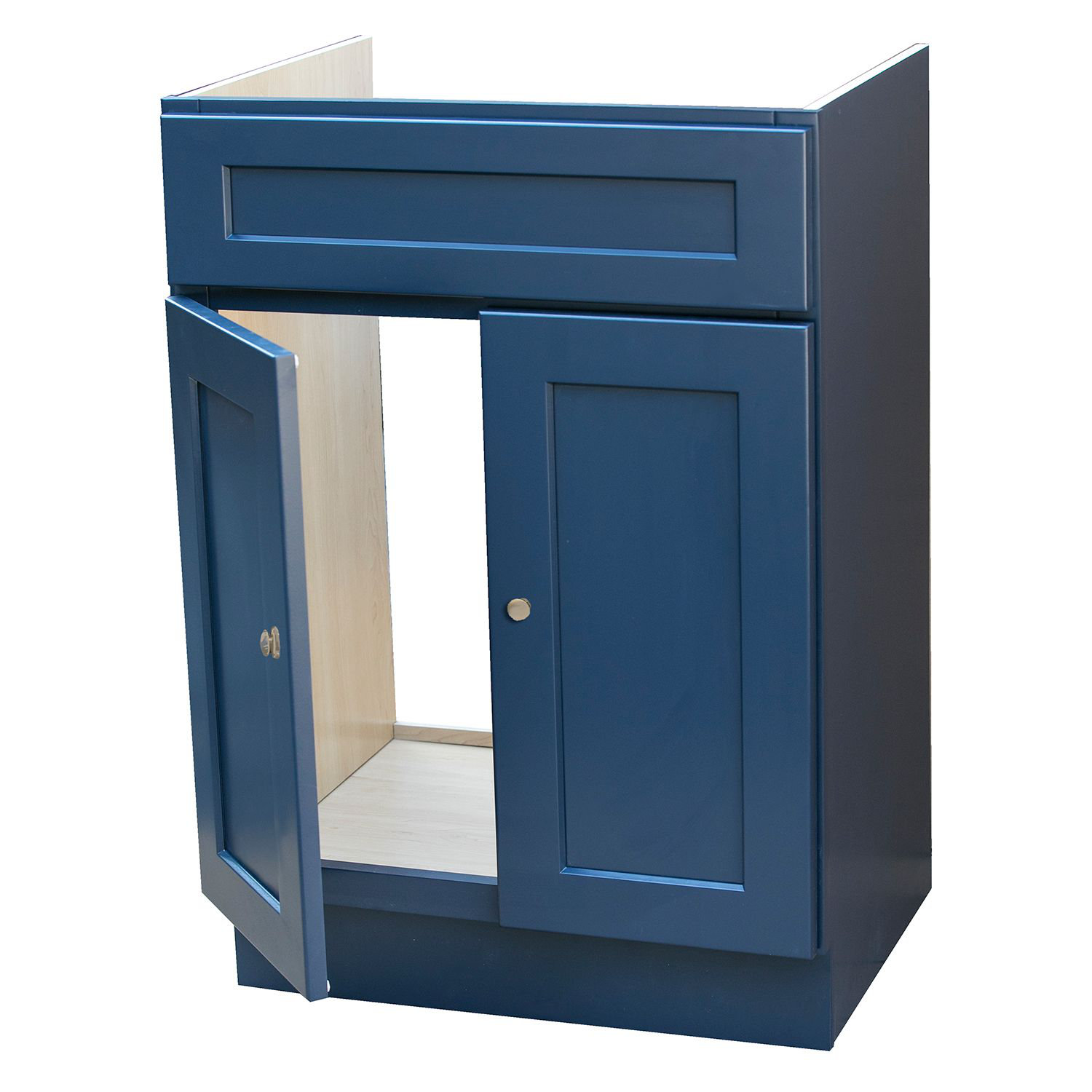 Longshore Tides Hallatrow Sapphire Blue Shaker style 24" vanity base ...