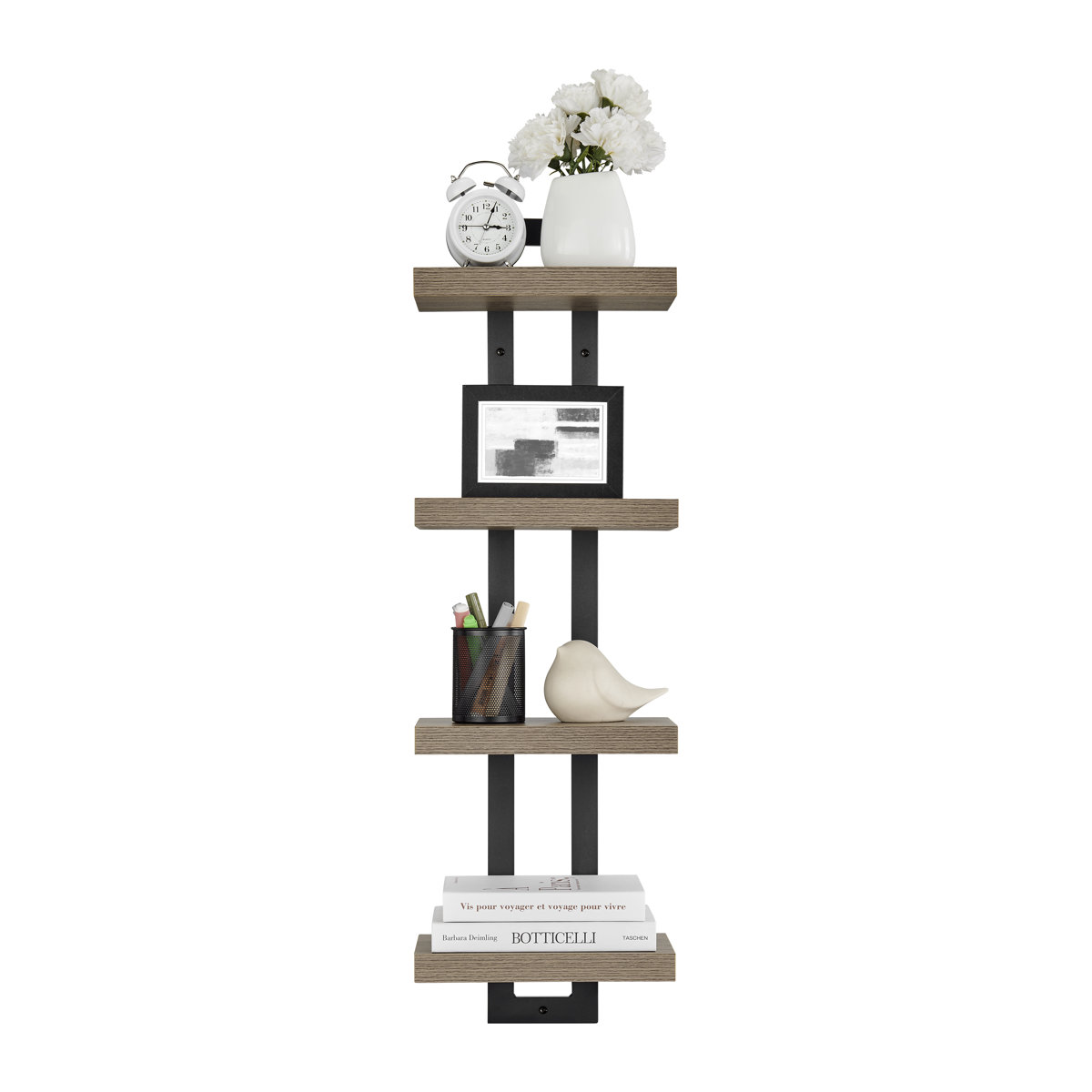 Ebern Designs Monya Slim 4-Tier Floating Wall Shelf & Reviews | Wayfair