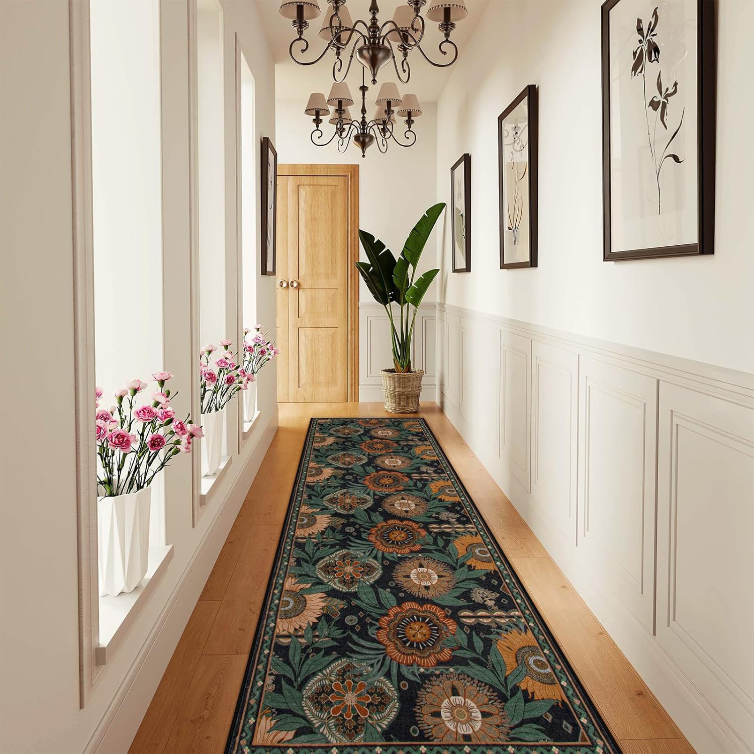 Winston Porter Sunflower 2x8 Rug Runners for Hallways | Wayfair