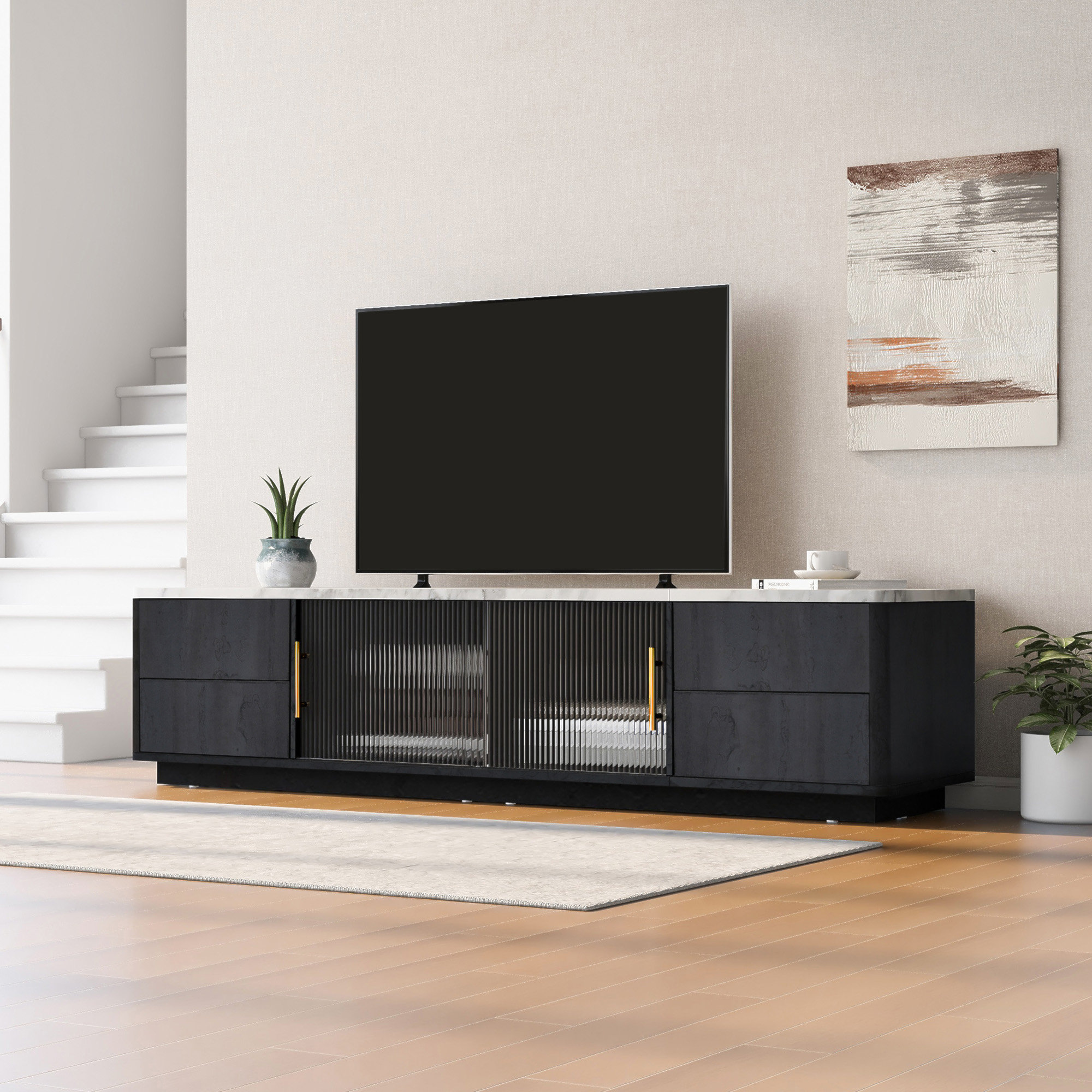 Brayden Studio® Versatile TV Stand With Ample Storage And Stylish ...