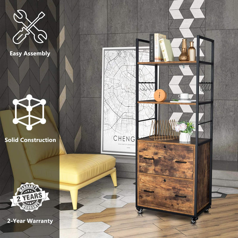 Trent Austin Design Rainbolt 24.8'' Wide 2 - Drawer Mobile File Cabinet ...