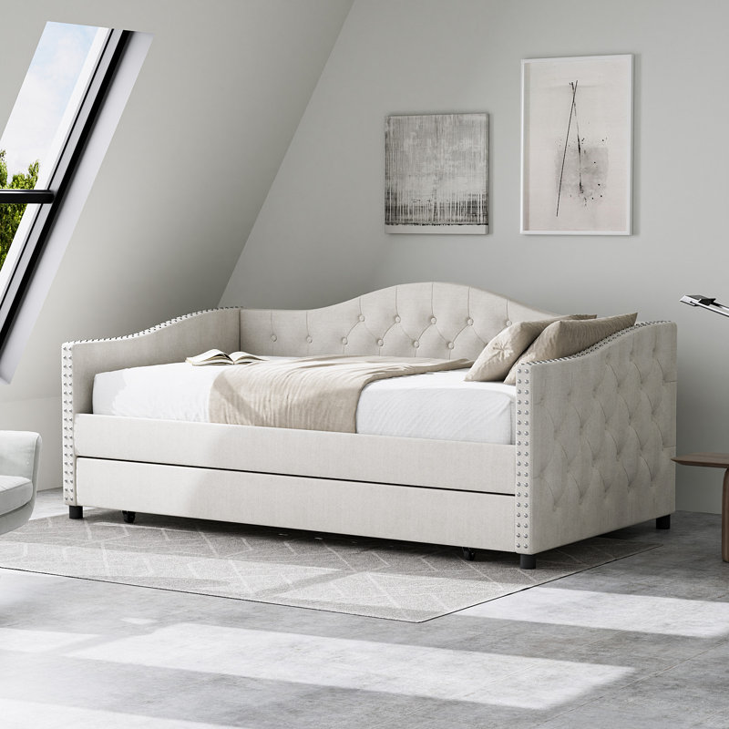 Red Barrel Studio® Kaevion Upholstered Daybed with Trundle & Reviews ...