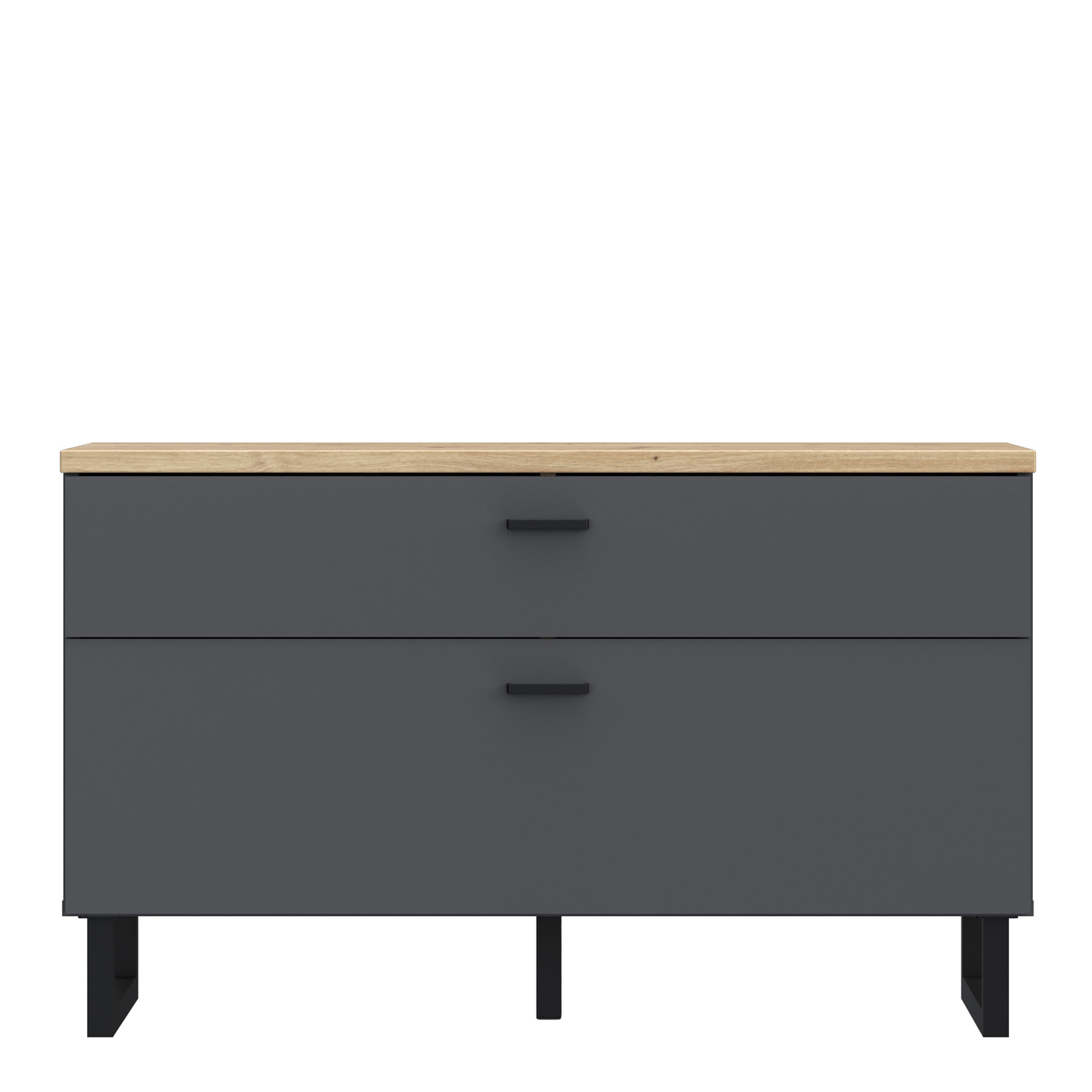 Latitude Run Bellmon TV Unit with 1 Drawer 1 Flip Door in Grey and Oak ...