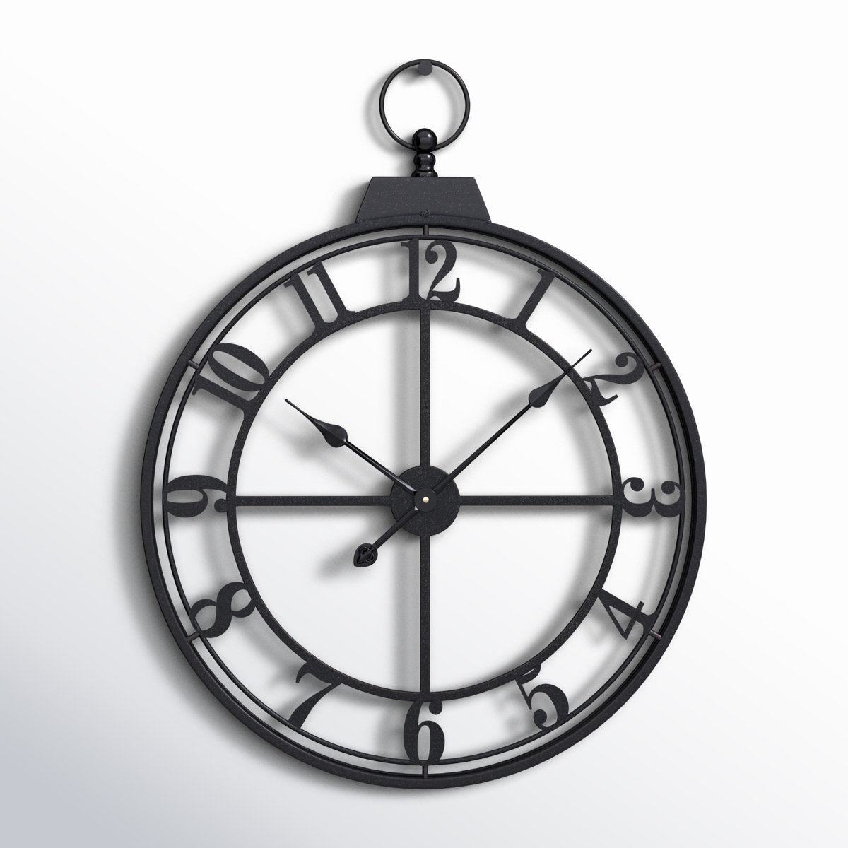Trent Austin Design® Selene Round Metal Modern Farmhouse Wall Clock ...