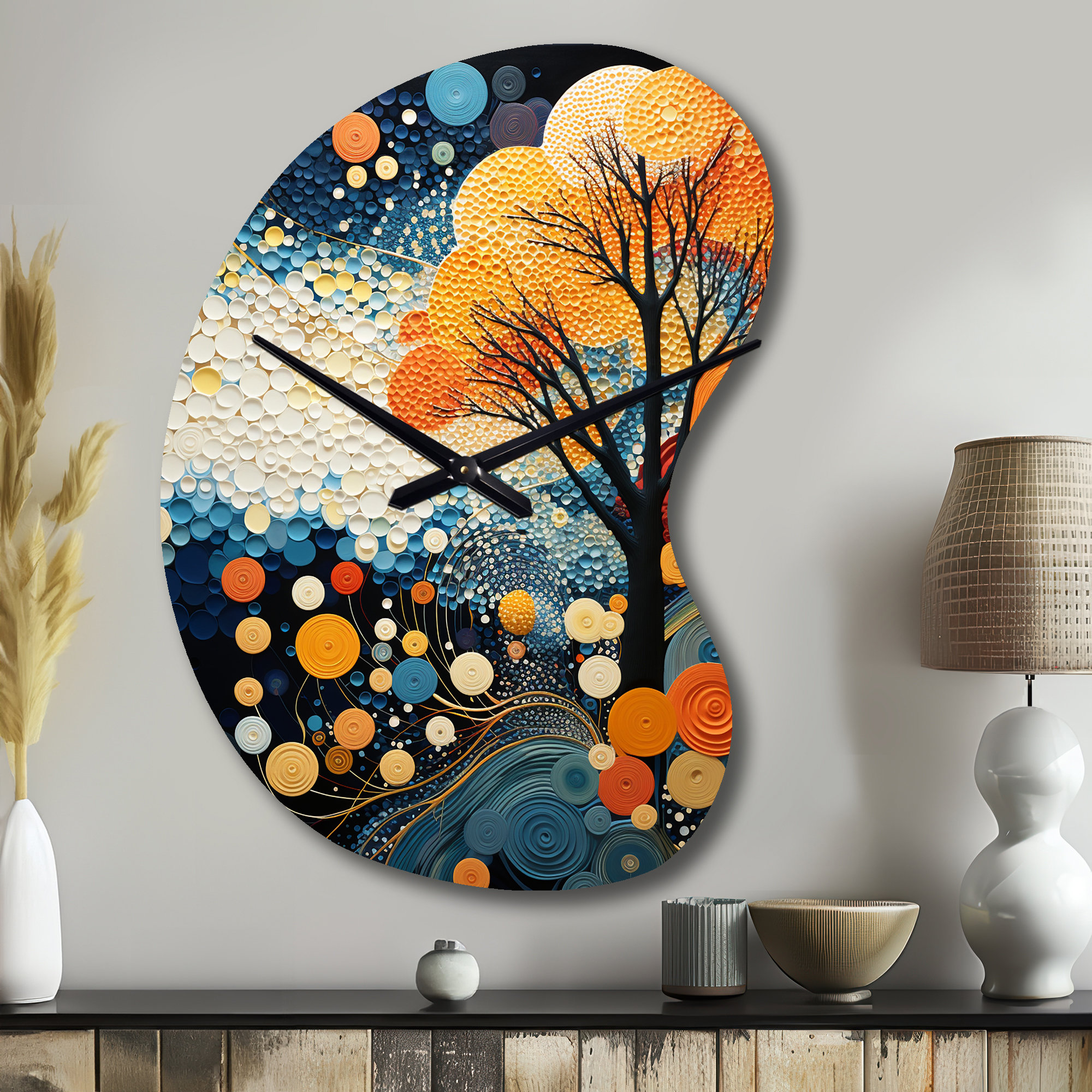 Design Art Colorful Mid Century Dynamic Duality V - Midcentury Modern ...