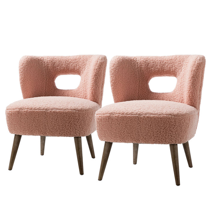 Mercury Row® Teen Corinne Wooden Upholstered Side Chair with Cutout ...