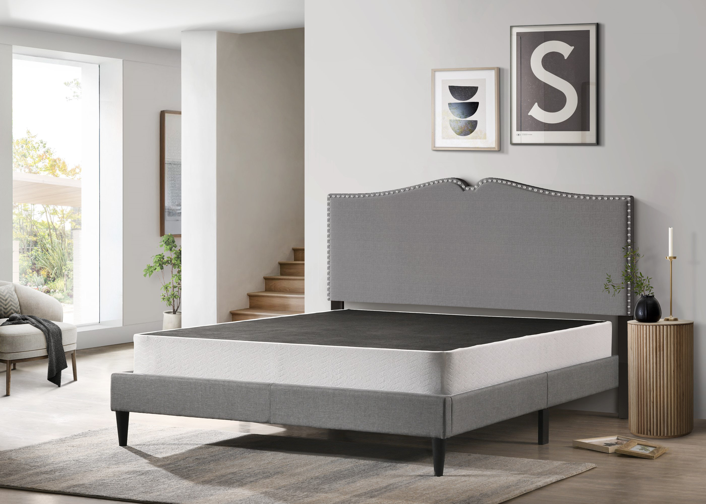 Alwyn Home Brambory 8'' Metal Box Spring & Reviews | Wayfair