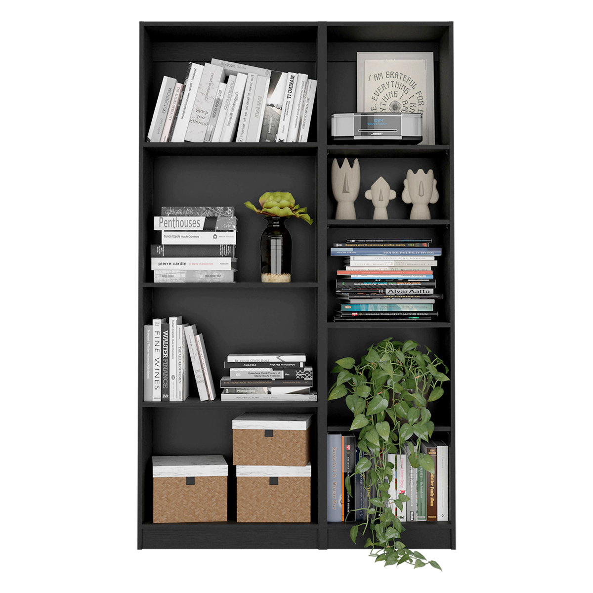 Latitude Run® Zachary Slim 2 Piece Living Room Set With 2 Bookcases ...