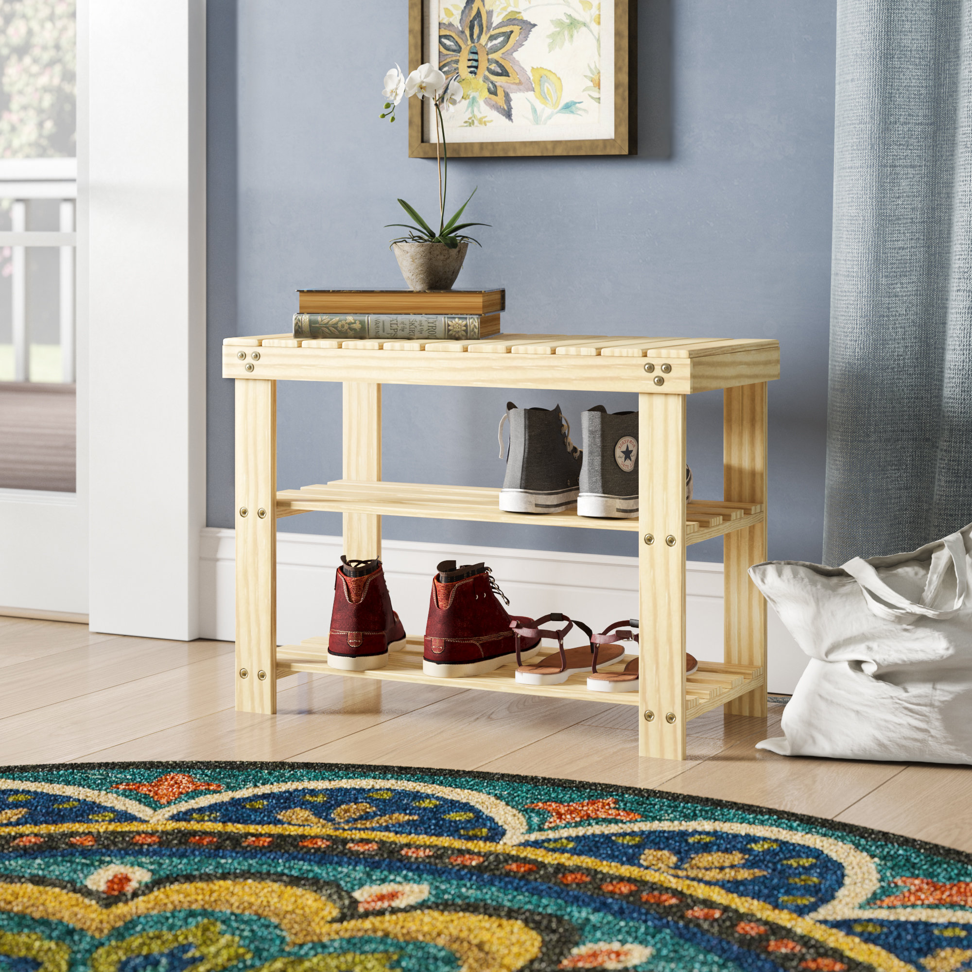 Charlton Home 3-Tier 9 Pair Shoe Rack & Reviews - Wayfair Canada