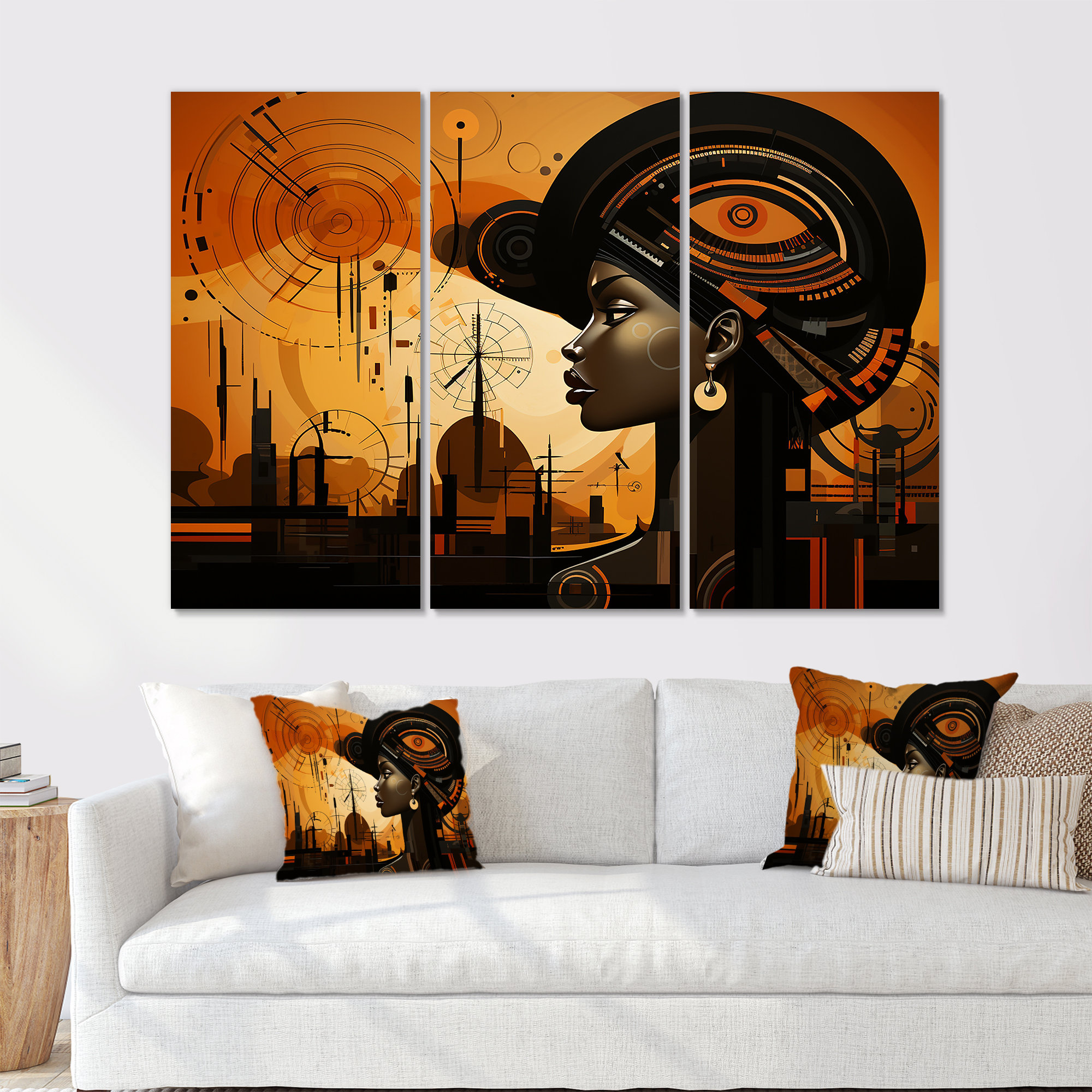 Lark Manor™ Geometric Portrait Urban African Fashionista III - African ...