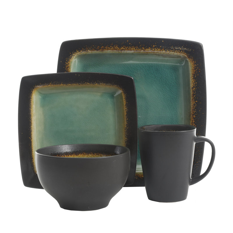 Gibson Stoneware Dinnerware Set - Service for 4 & Reviews | Wayfair